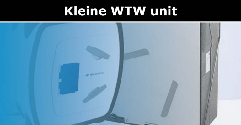 Kleine WTW-unit: 7 WTW-units met een Kleiner formaat en Capaciteit